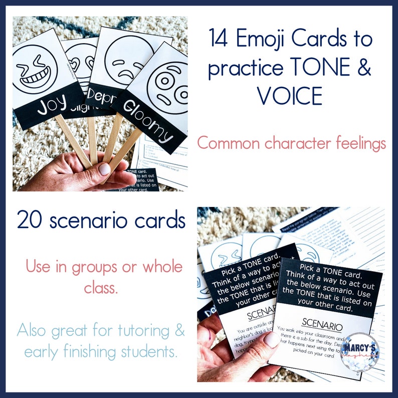 Understanding Tone and Voice Using Emojis, Mood Activity for 3rd 4th ...