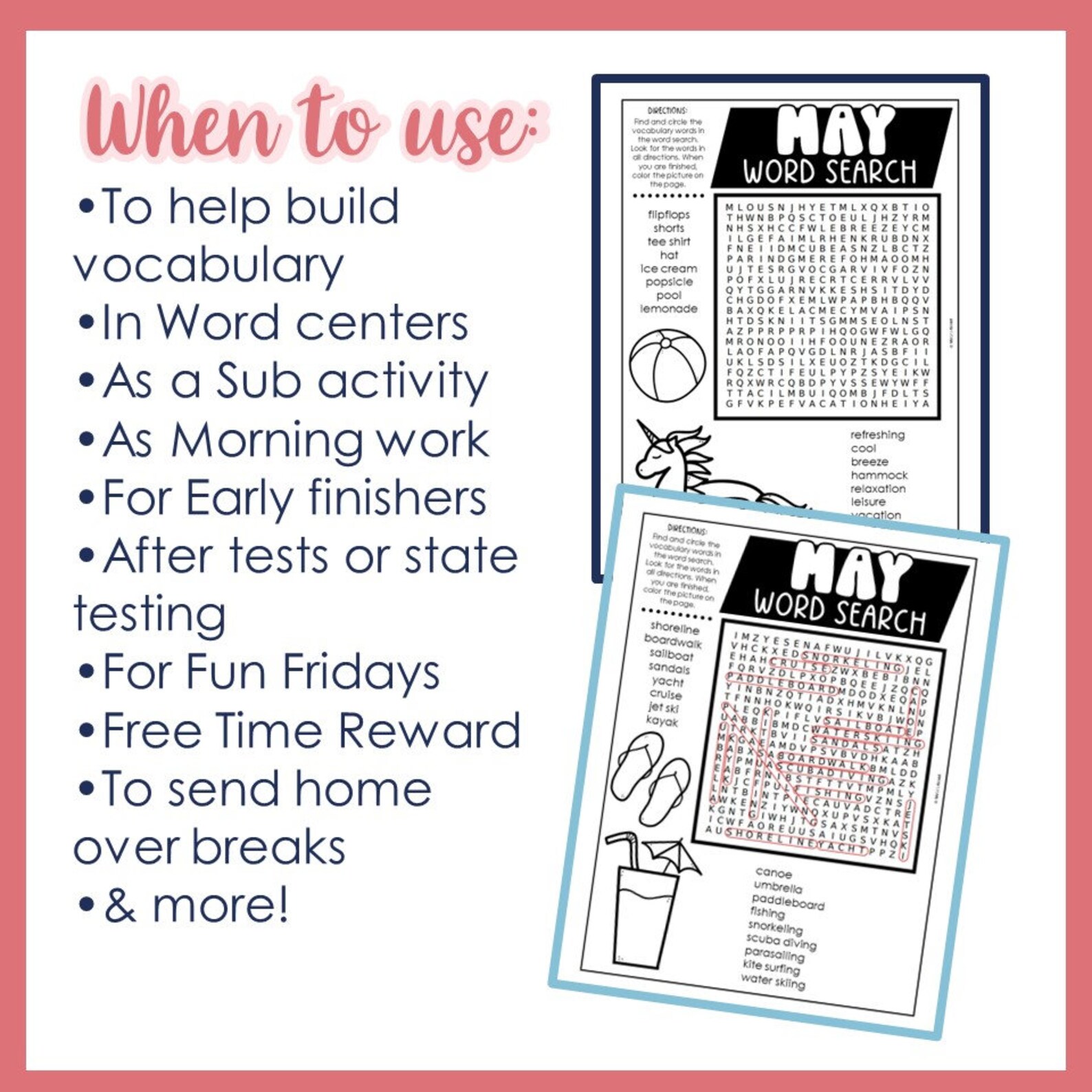 May Coloring Pages for Kids Printable Coloring Sheets May Word Search ...