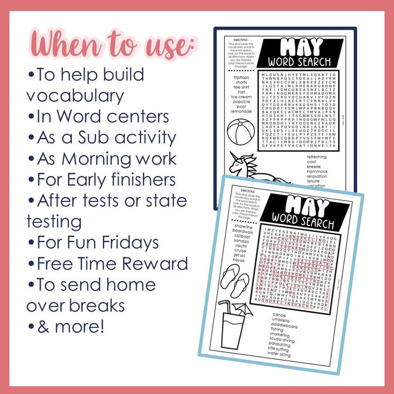 May Coloring Pages for Kids Printable Coloring Sheets May Word Search ...