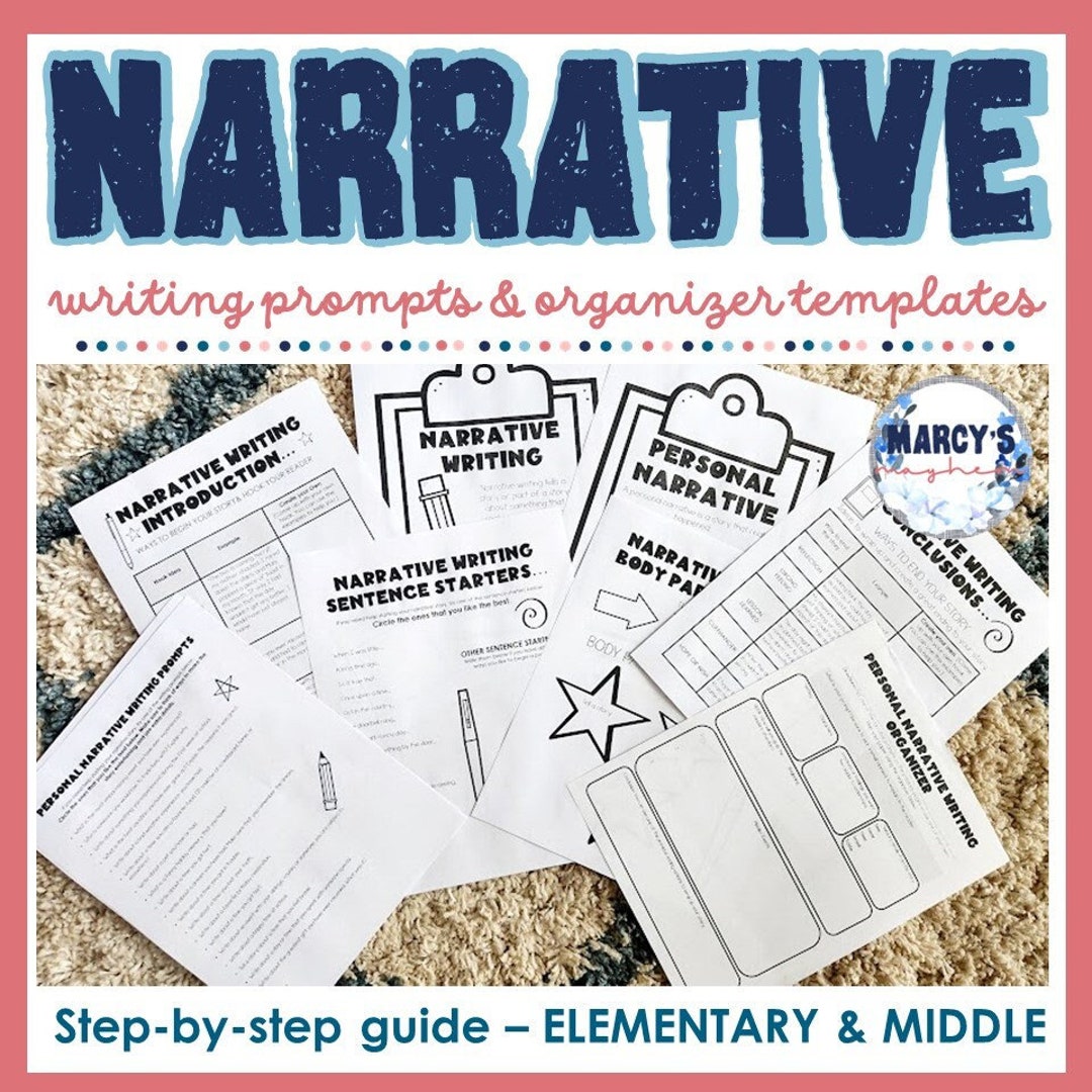 Personal Narrative Writing Prompts & Narrative Graphic Organizer 3rd ...