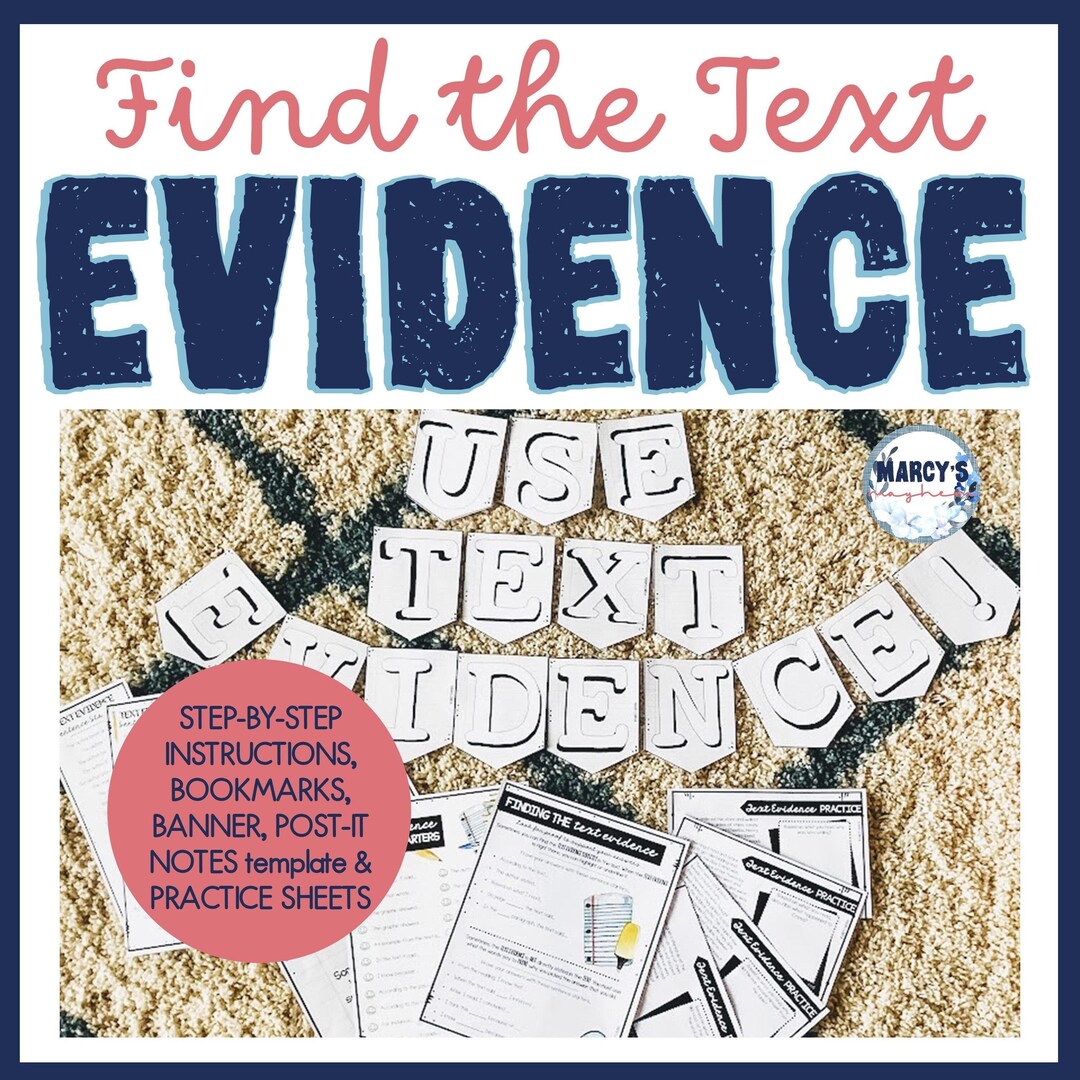 Finding Text Evidence Reading Comprehension Passages Worksheets 3rd 4th ...