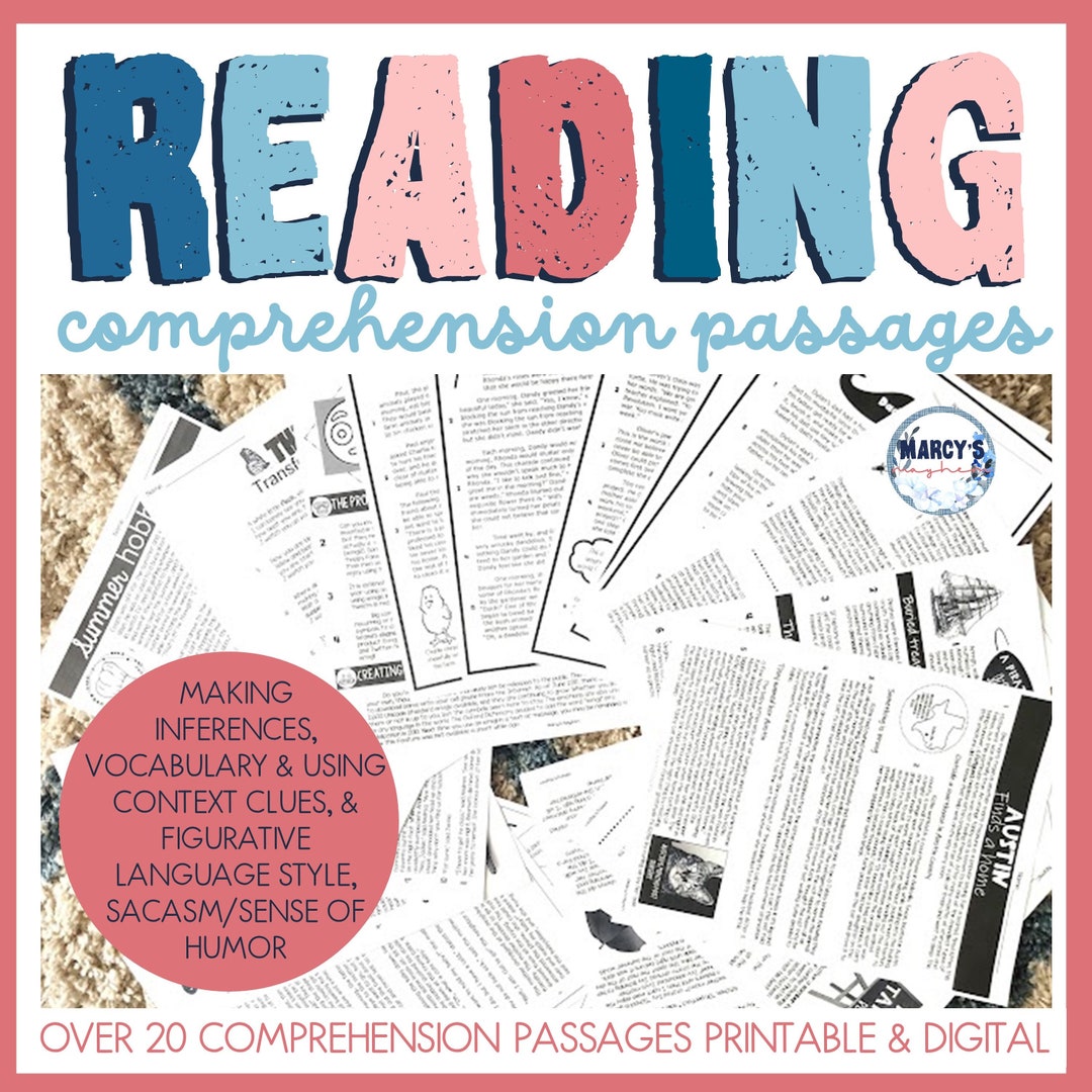 Reading Comprehension Worksheet Bundle 4th 5th-grade Vocabulary ...