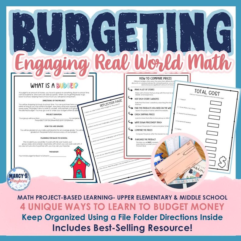 Printable Math Practice Budgeting Math for Google Classroom 4th 5th 6th ...