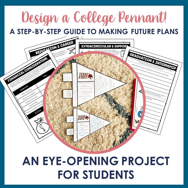 College Research Project 4th 5th Grade and Middle School With Pennant ...