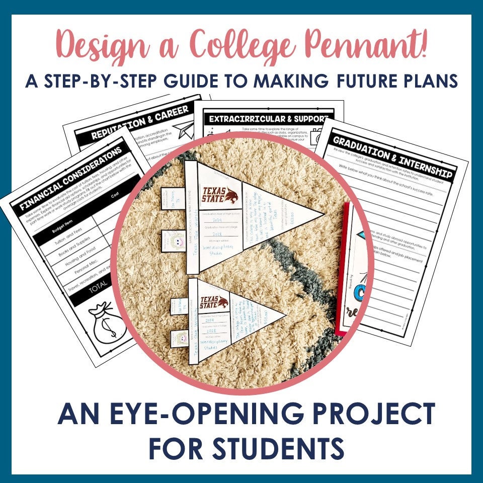 College Research Project 4th 5th Grade and Middle School With Pennant ...