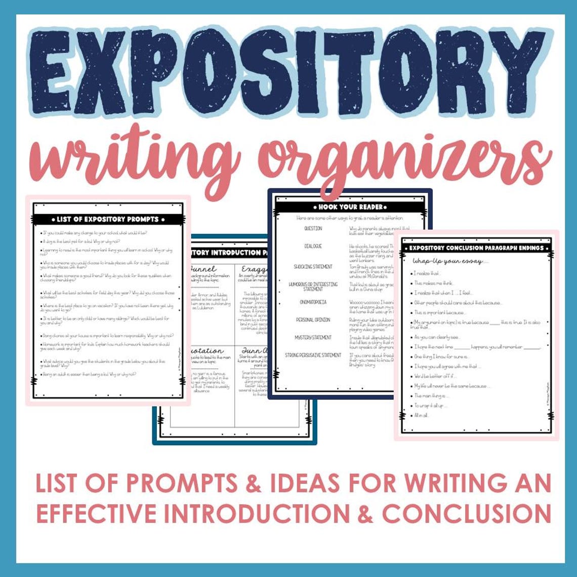 Expository Writing Graphic Organizers: Essay Prompts & Guides (PDF) - Etsy