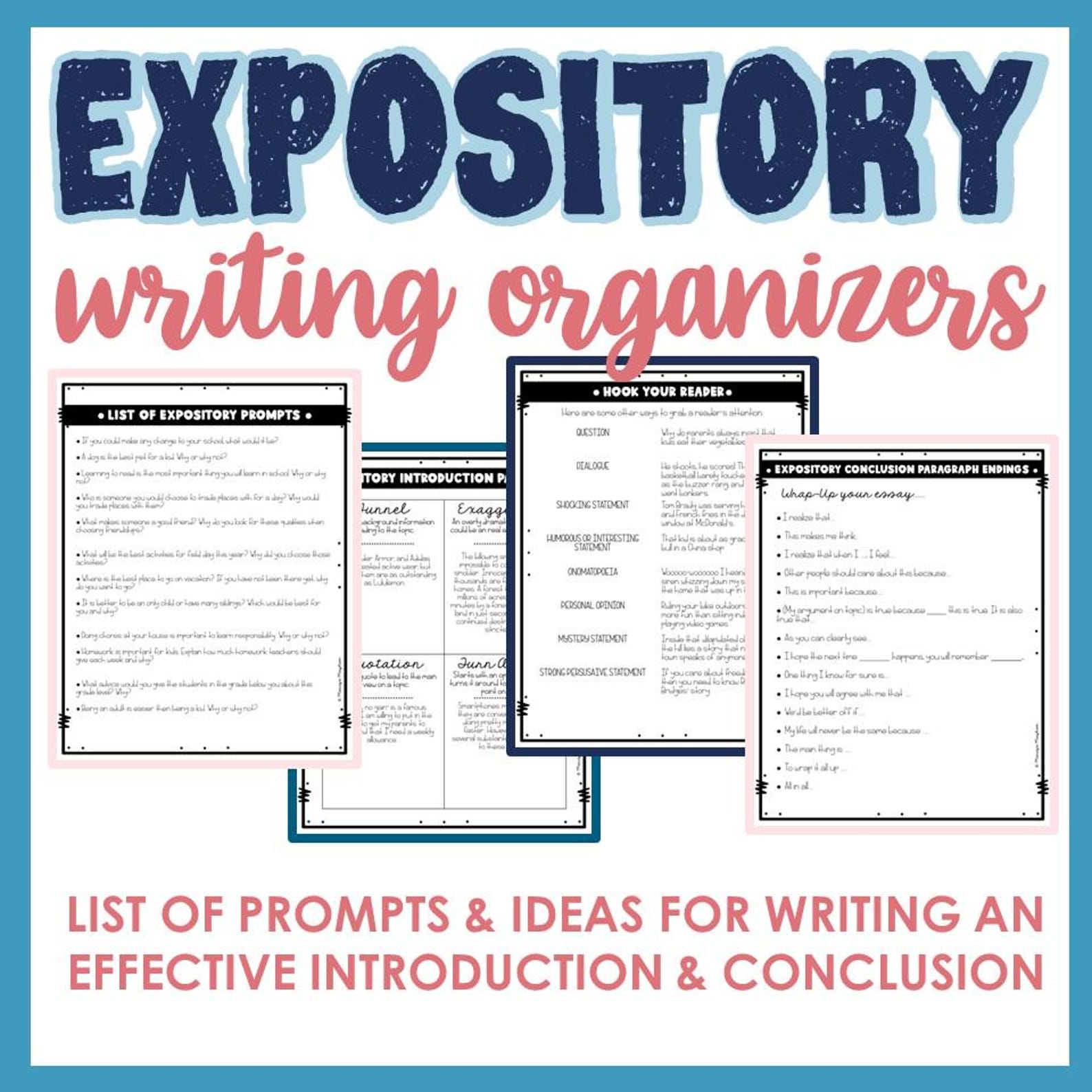 Expository Writing Graphic Organizers Step By-step Informative Writing ...