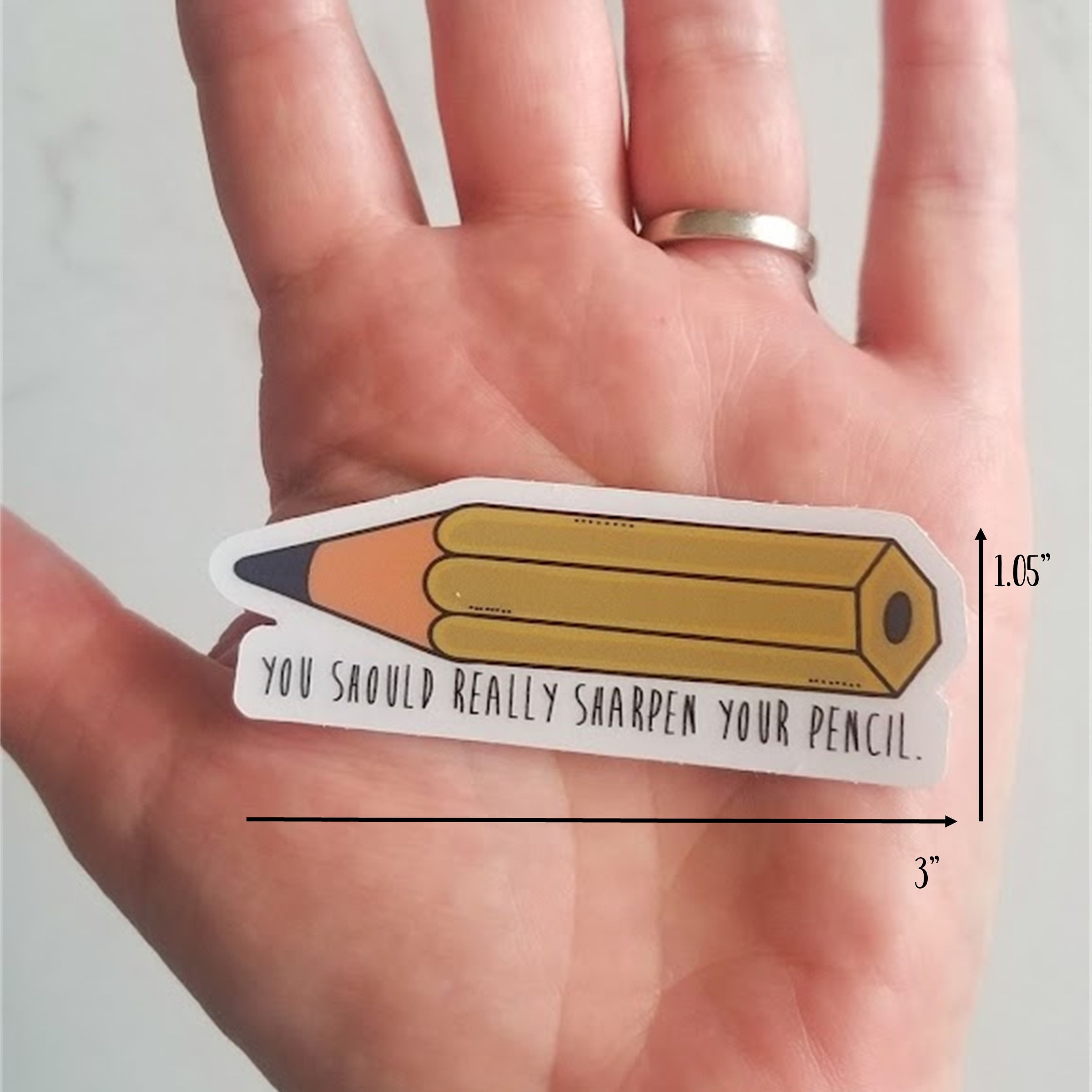 Funny Teacher Stickers, Sharpen Your Pencil Decal, Sarcastic and Funny ...