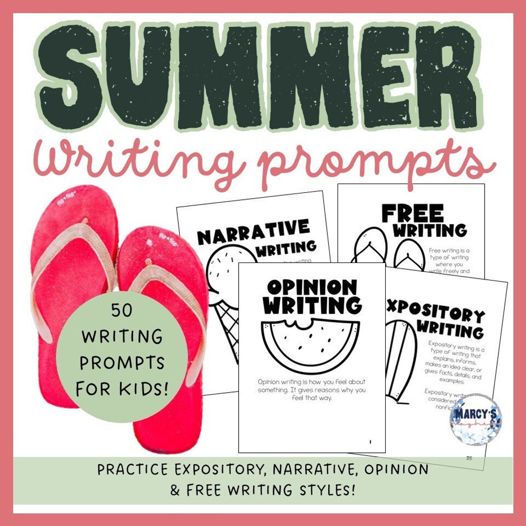 Summer Writing Prompts Journal for Kids, 3rd Grade, 4th Grade, and 5th ...