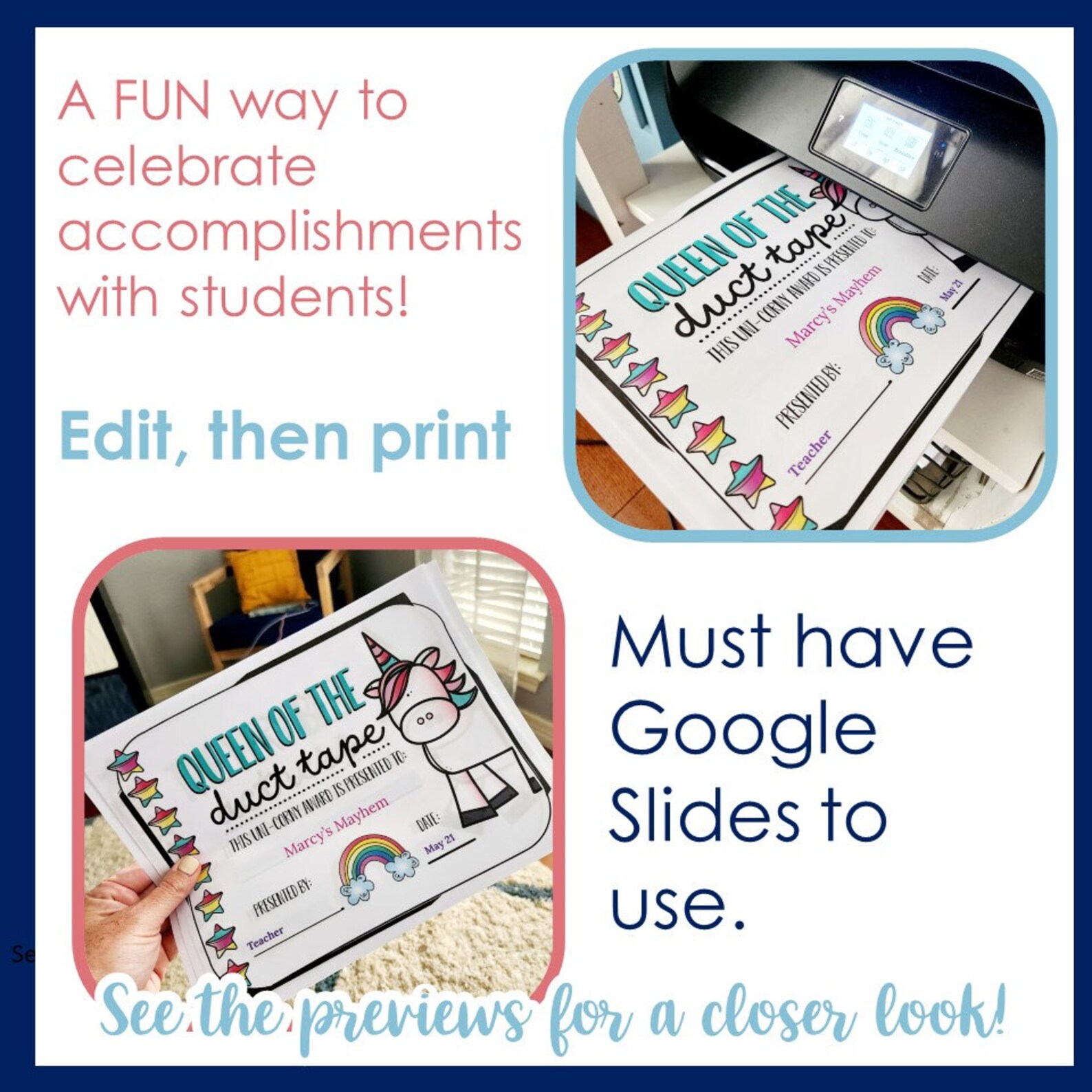 Funny End of the Year Awards Certificate of Completion Most Likely to ...