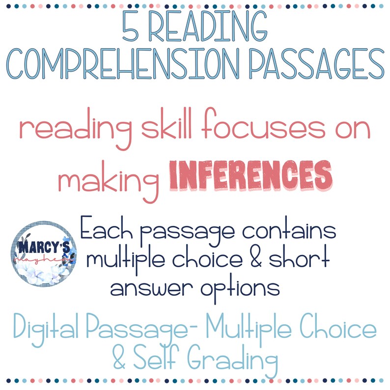 Making Inferences Worksheets 4th, 5th Grade Reading Comprehension ...