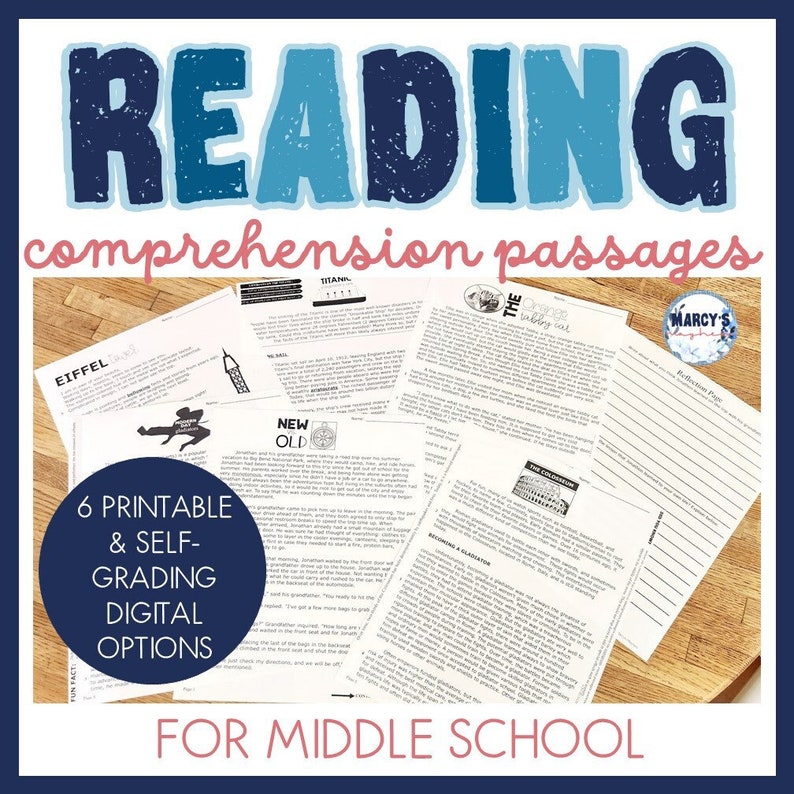 Reading Comprehension Assessments 7th & 8th, Critical Thinking Fluency ...