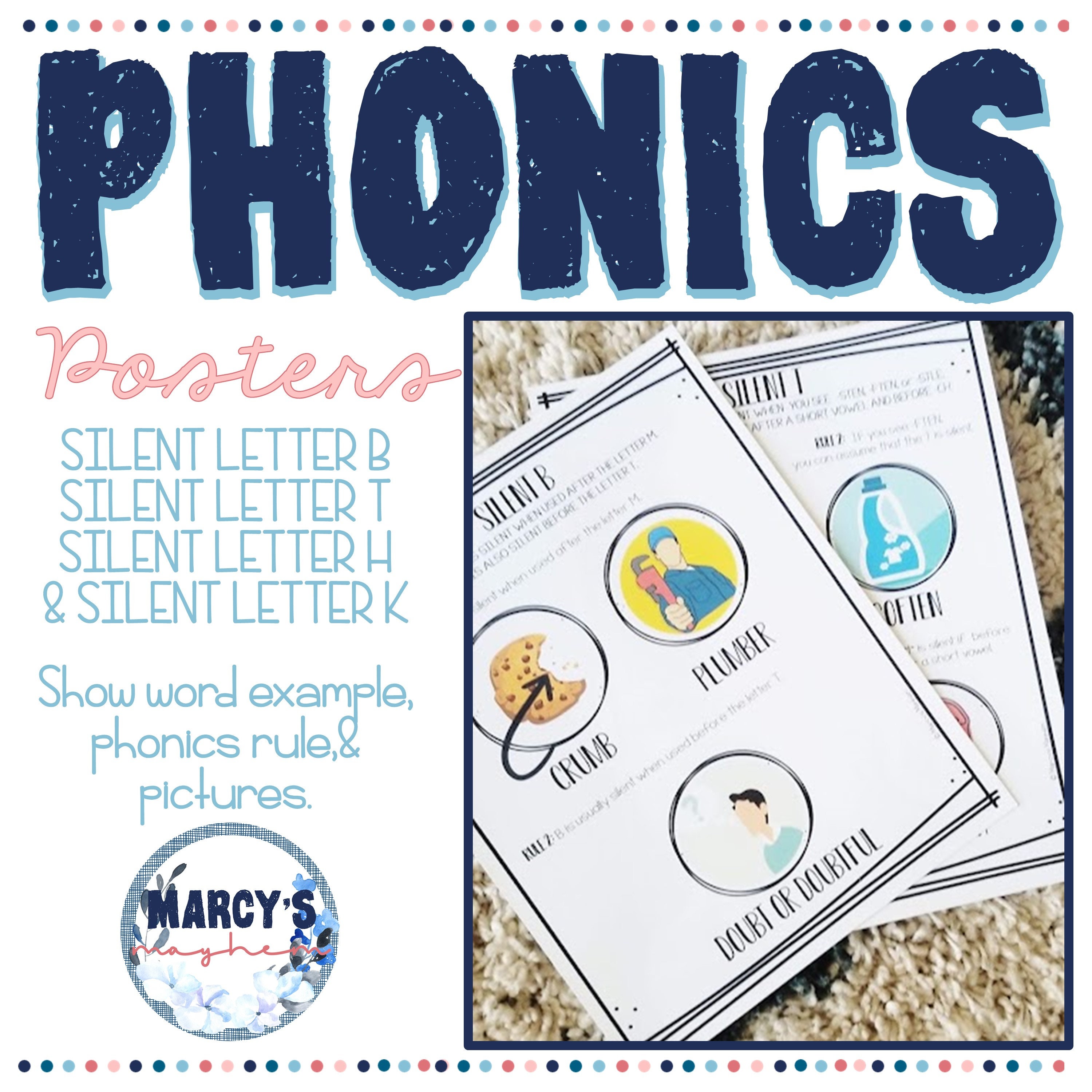 Phonics Silent Letters B T H K Worksheets, Posters and Extra Practice ...