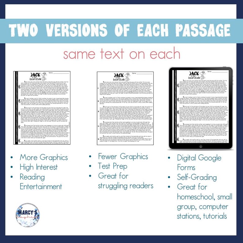 Fables, Myths, Folktales Reading Comprehension: Story Elements ...