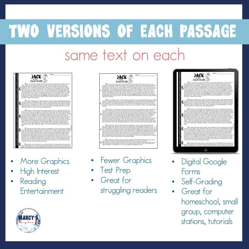 Fables, Myths, Folktales Reading Comprehension: Story Elements ...