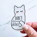 Cute Cat Sticker, Don't Stress Meowt, Don't Stress About It ...