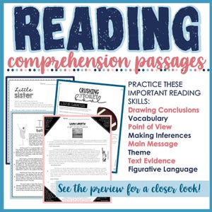 Reading Comprehension Passages Worksheet 4th 5th Grade, Reading ...