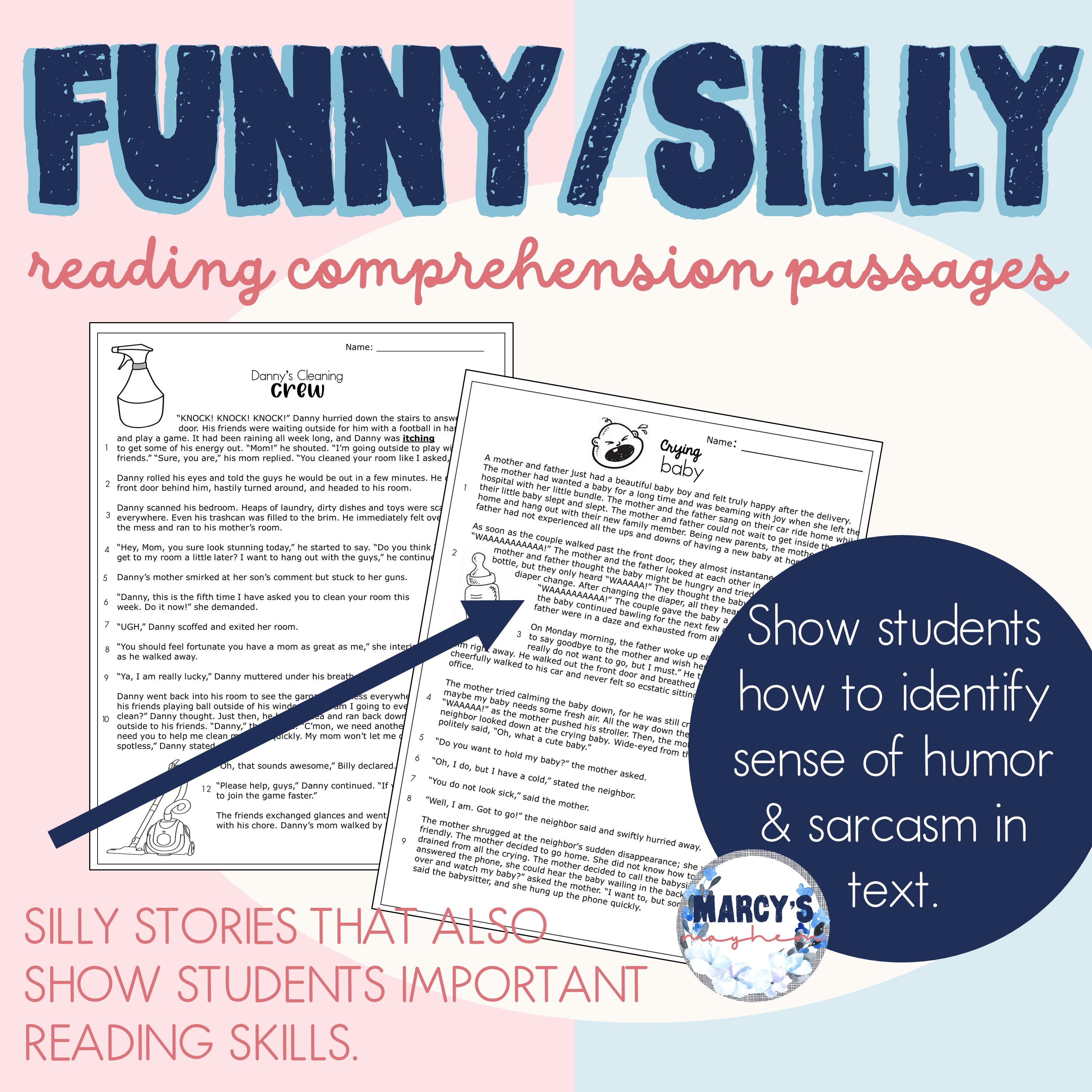 Funny Reading Comprehension 4th & 5th, Silly Stories Oral Fluency ...