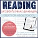 Middle School Reading Comprehension Passage Worksheets 6th, 7th, 8th ...