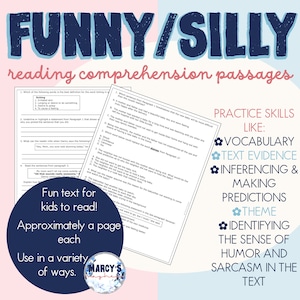 Funny Reading Comprehension Passages Practice 4th 5th Grade Silly ...