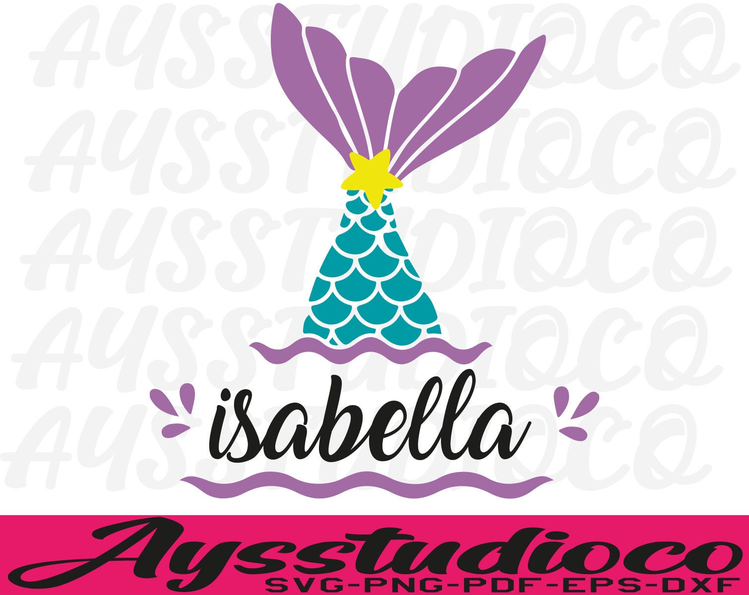 Mermaid Svg,mermaid Clipart,mermaid Png,mermaid Cutfile, Mermaid Name ...