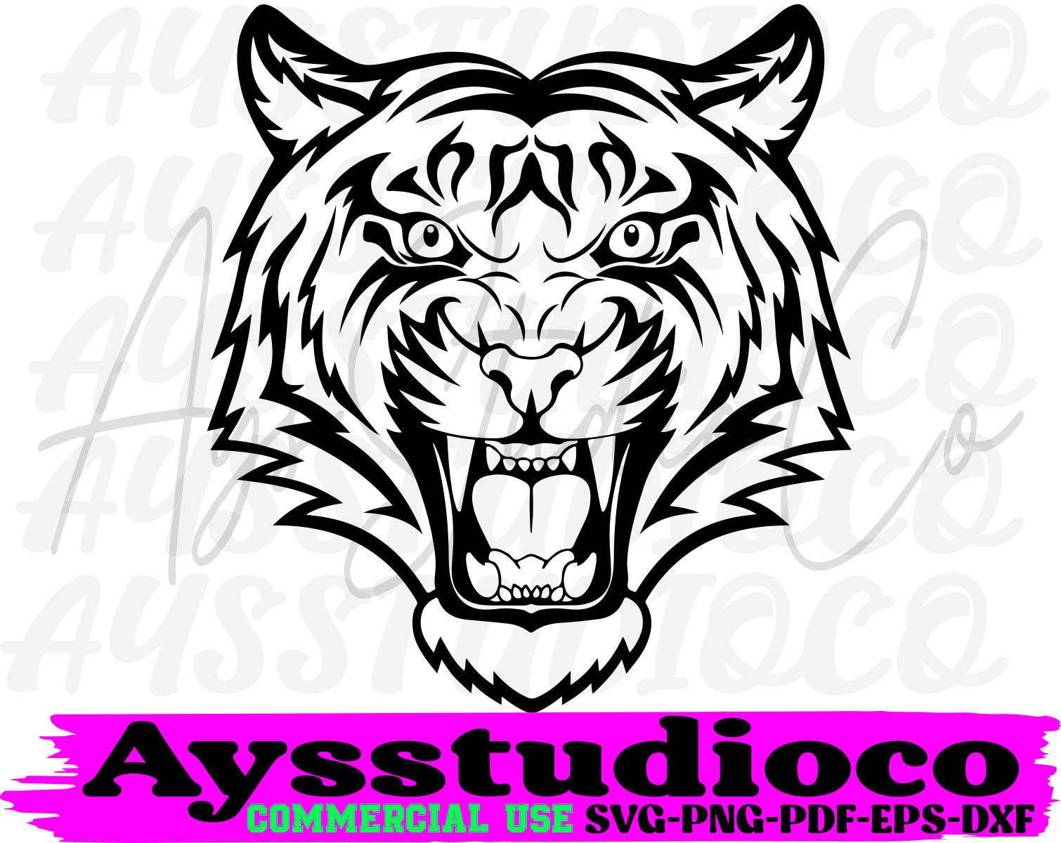 Tiger Svg,tiger Cut File, Tiger Head Vector ,tiger Clipart,tiger Png ...