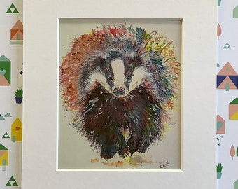 Badger Print | Etsy UK