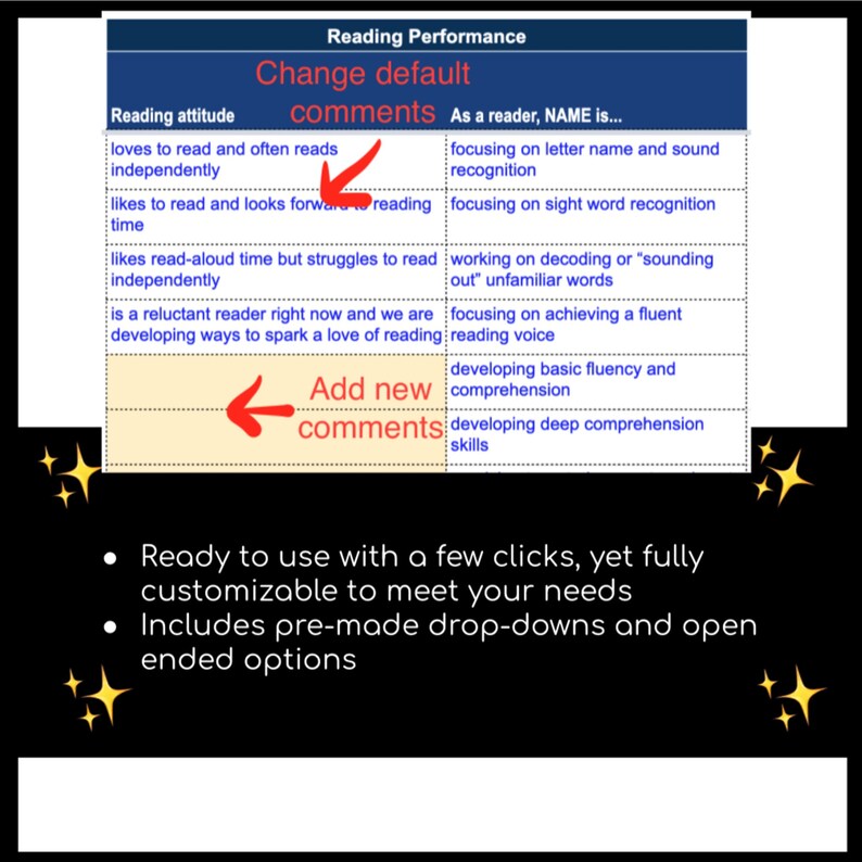 Magic Report Card Comment Creator Generator for Beginning, Middle and ...