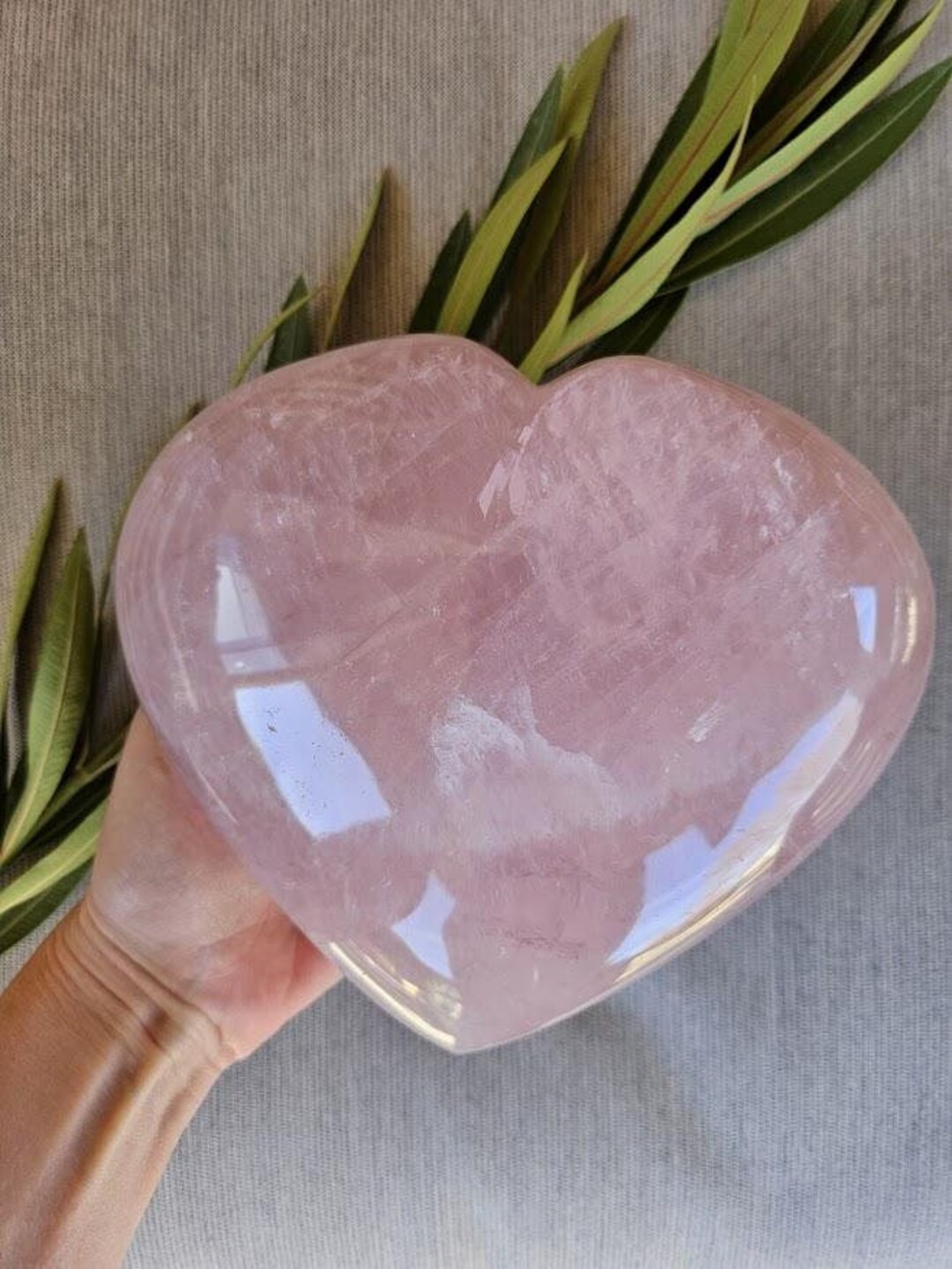 Wow! Gorgeous Large Rose Quartz Heart / Polished Rose Quartz Heart ...