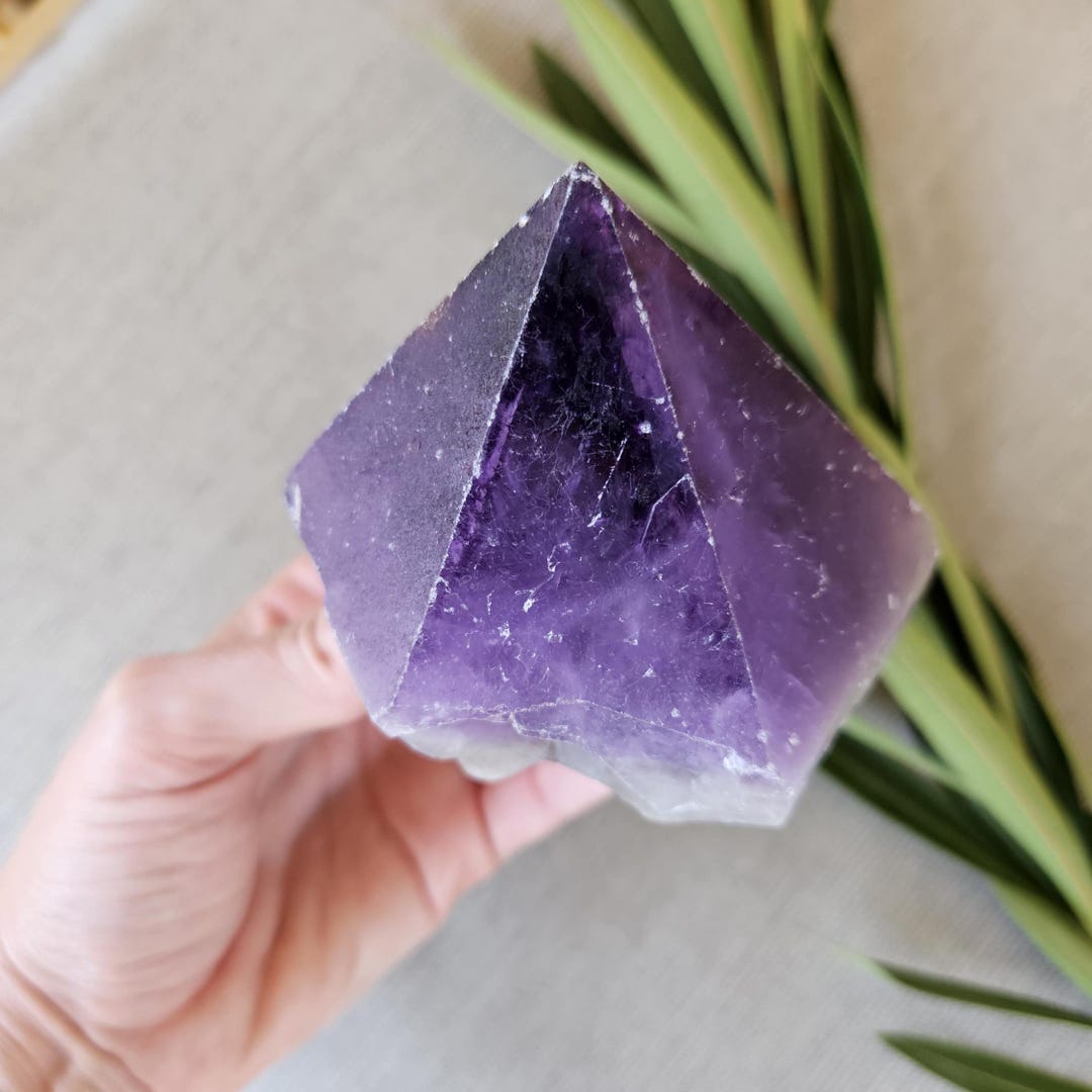 Large Congo Amethyst Crystal Point / Purple Amethyst Crystal From Congo ...