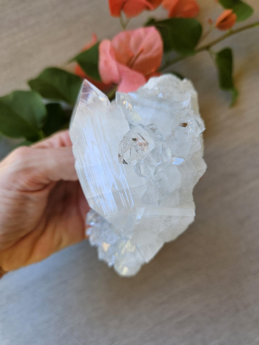 Quality Clear Apophyllite Cluster / Diamond Apophyllite Crystal ...