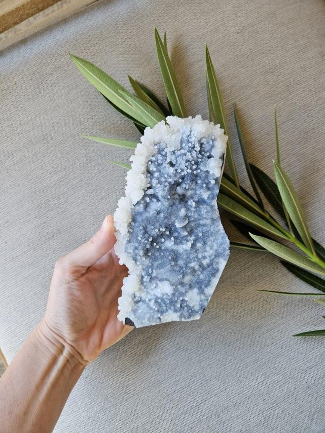 Wow! Stunning Chalcedony Crystal Cluster / Raw Chalcedony Cut Base ...