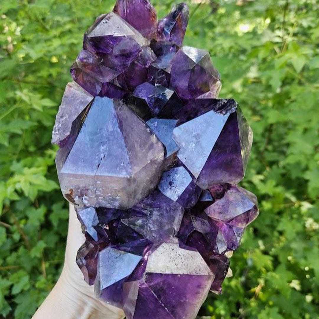 Large Congo Amethyst Cluster: Deep Purple Crystal, Meditation Stone - Etsy