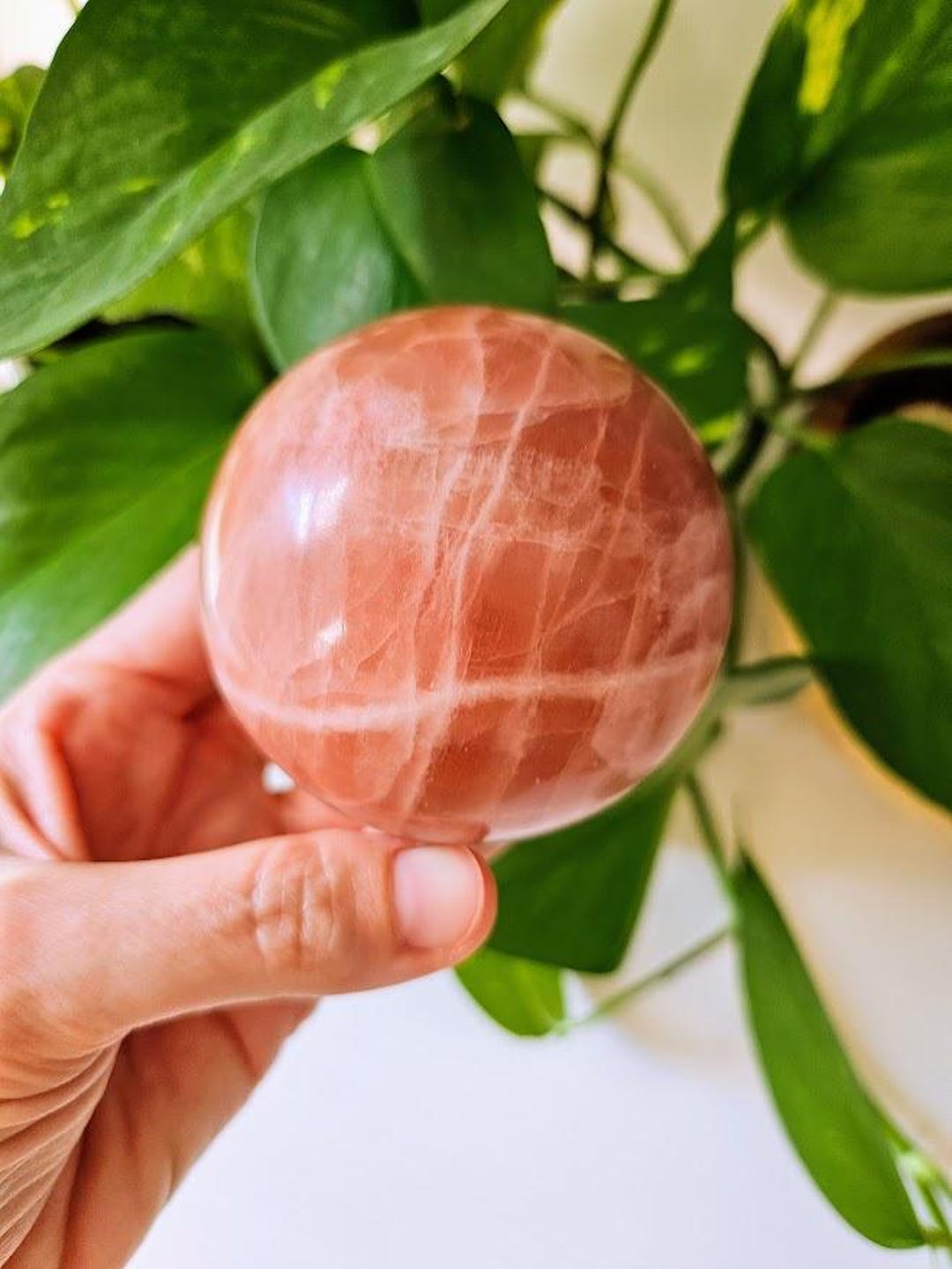 Polished Rose Calcite Crystal: 2.5 Inch Pink Crystal Sphere ...