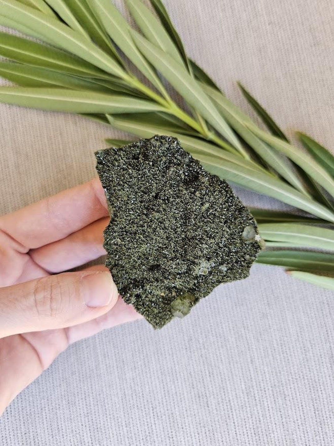 Rare Find Stunning Forest Quartz Crystal / Raw Epidote and Clear Quartz ...