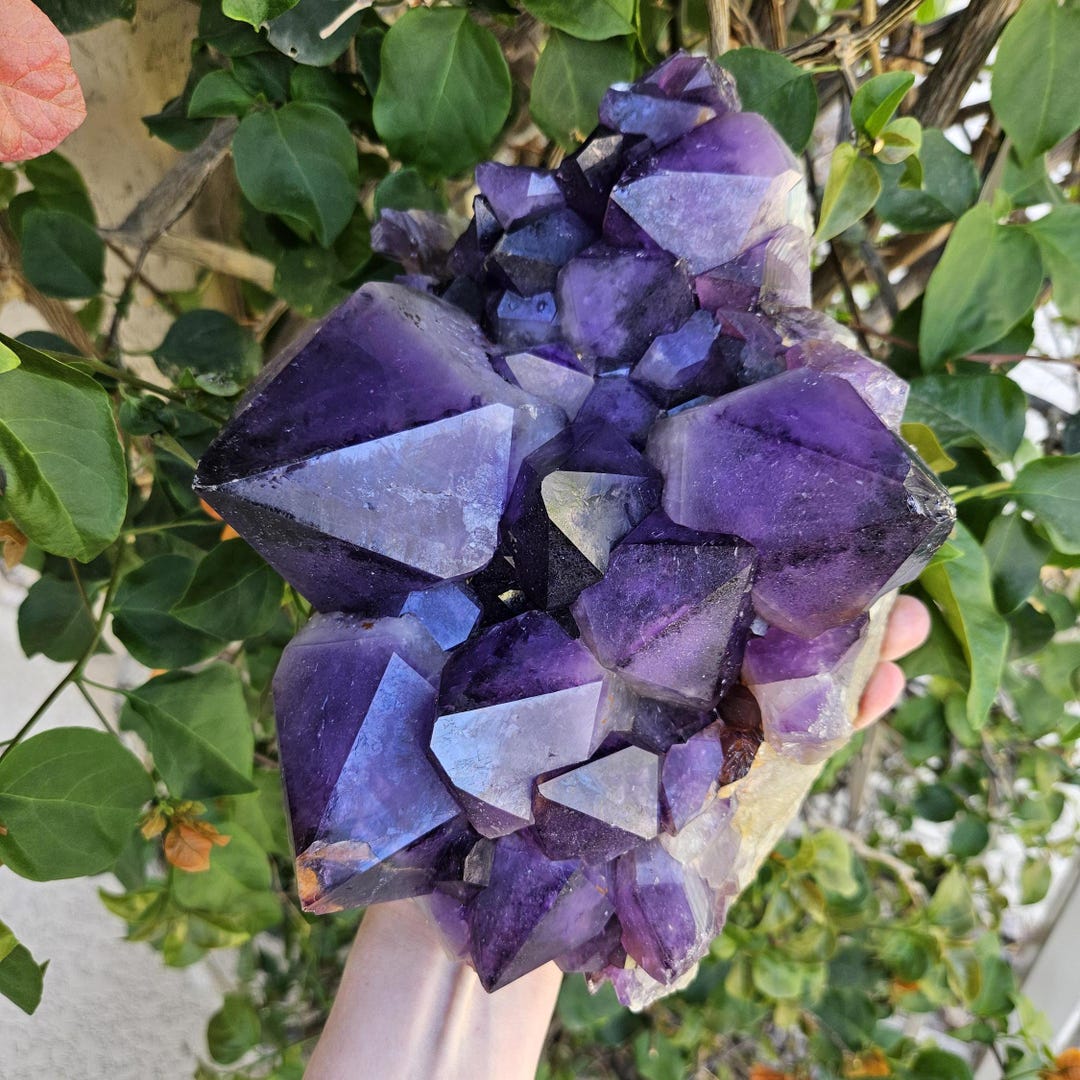 9LB Large Congo Amethyst Cluster / Purple Amethyst Crystal From Congo ...