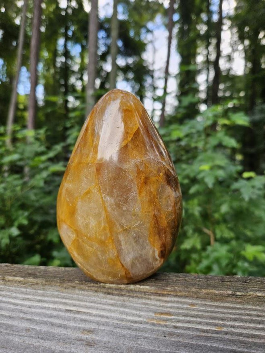 Polished Yellow Hematoid Quartz: Golden Healer Crystal - Solar Plexus ...