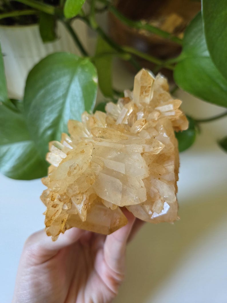 New Material! Raw Tangerine Quartz Cluster - Turkish Quartz Crystal ...