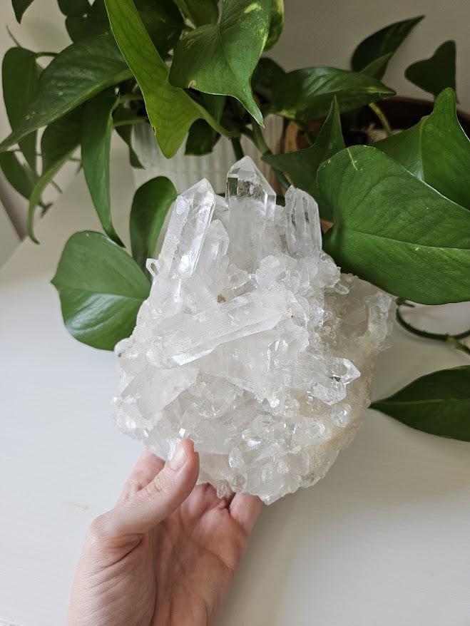 Large Clear Quartz Cluster / Big Quartz Crystal - Natural Home Decor - Etsy