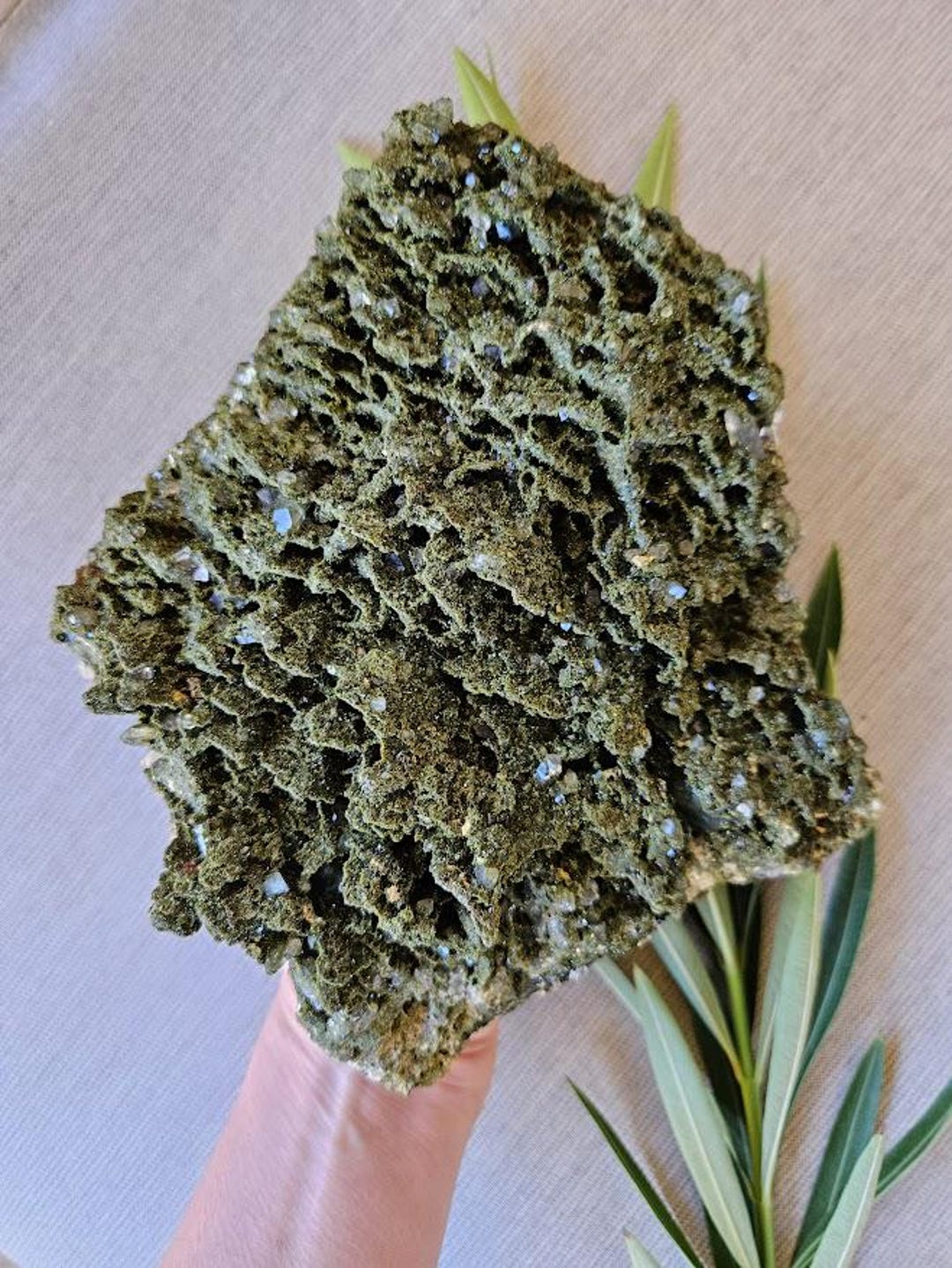 Rare Find! Quality Forest Quartz Crystal / Raw Epidote and Clear Quartz ...