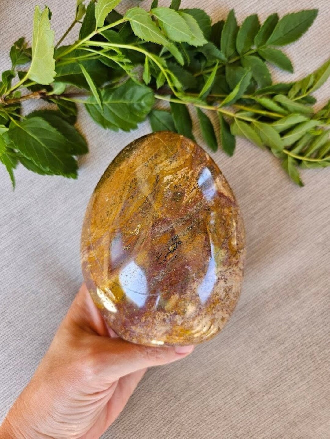 Large Sea Jasper Freeform / Freeform Sea Jasper Stone / Polished Sea ...