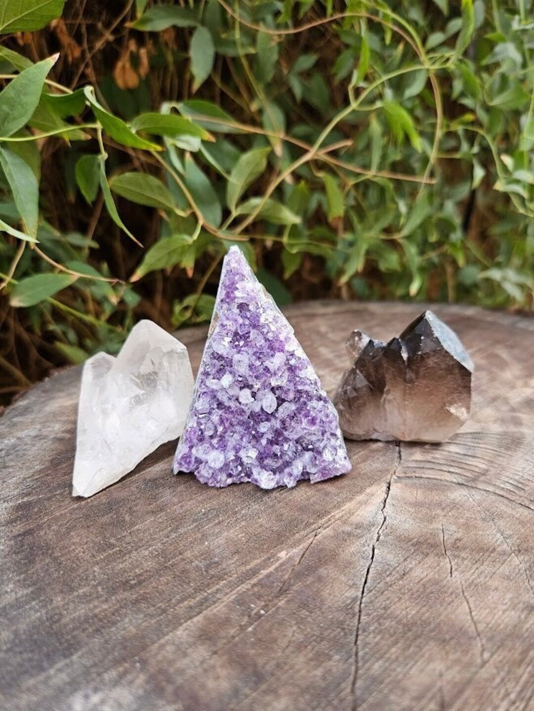 Beginner Crystal Kit / Crystal Starter Kit / Raw Amethyst, Clear Quartz ...