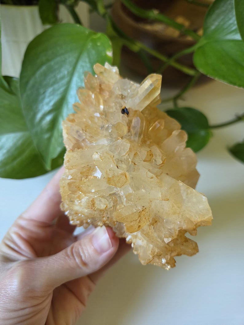 New Material! Raw Tangerine Quartz Cluster - Turkish Quartz Crystal ...