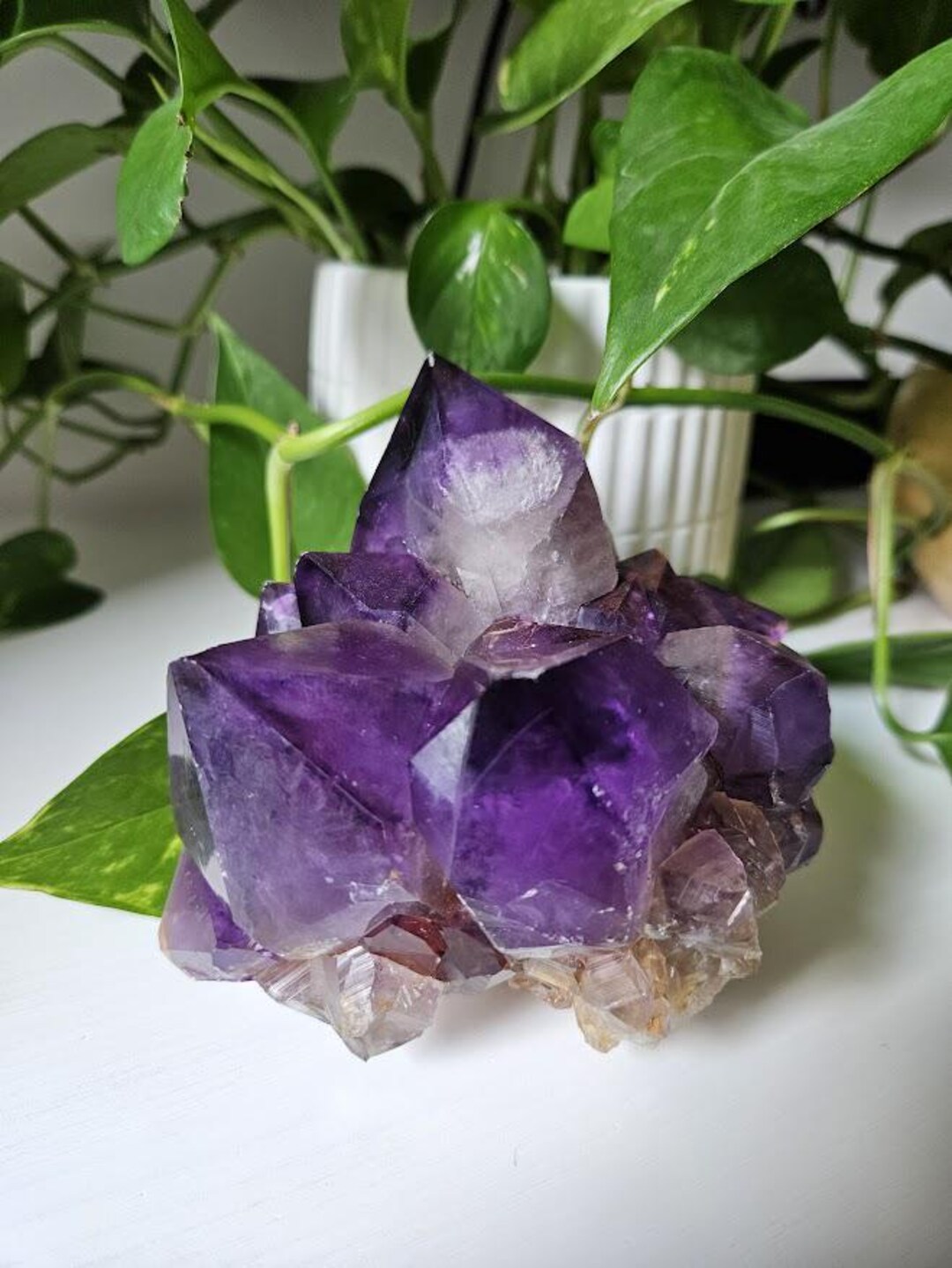 Quality Congo Amethyst Cluster, 2.75 LB: Purple Crystal Home Decor ...