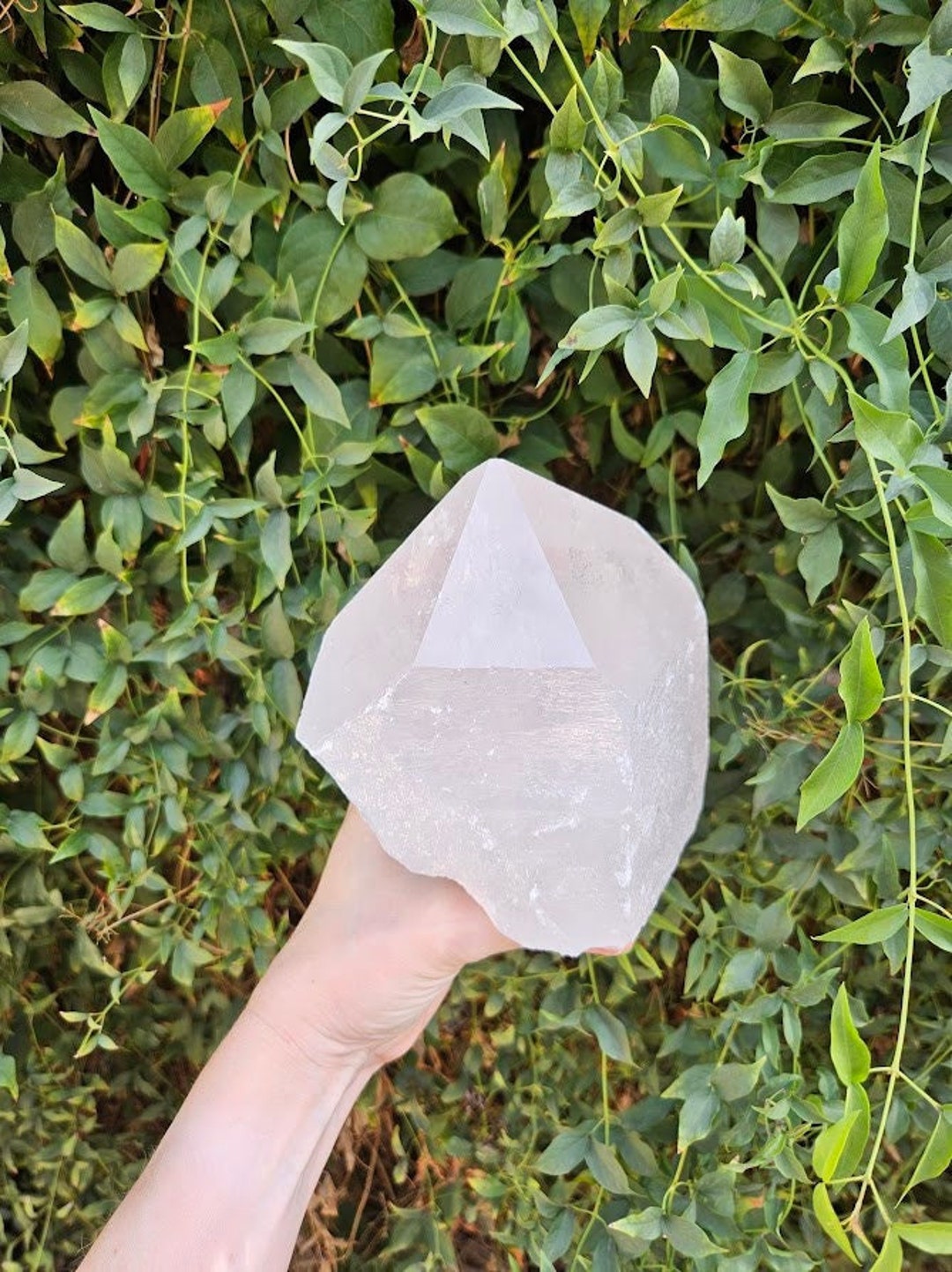 Large Clear Quartz Crystal / Clear Quartz Cut Base / Raw and Polished ...