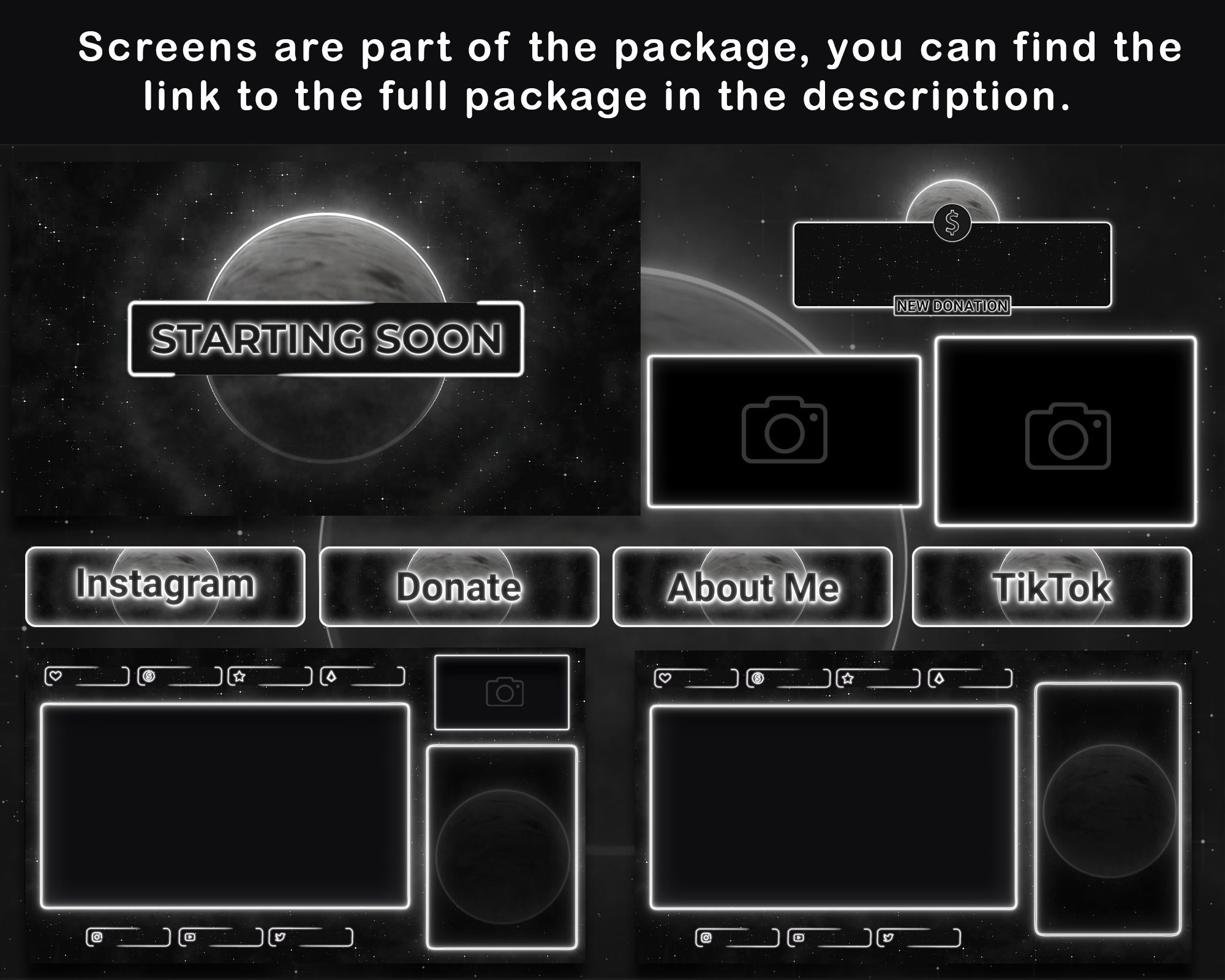 Animated Twitch Screens Stream Screens Starting Soon, BRB, Ending ...
