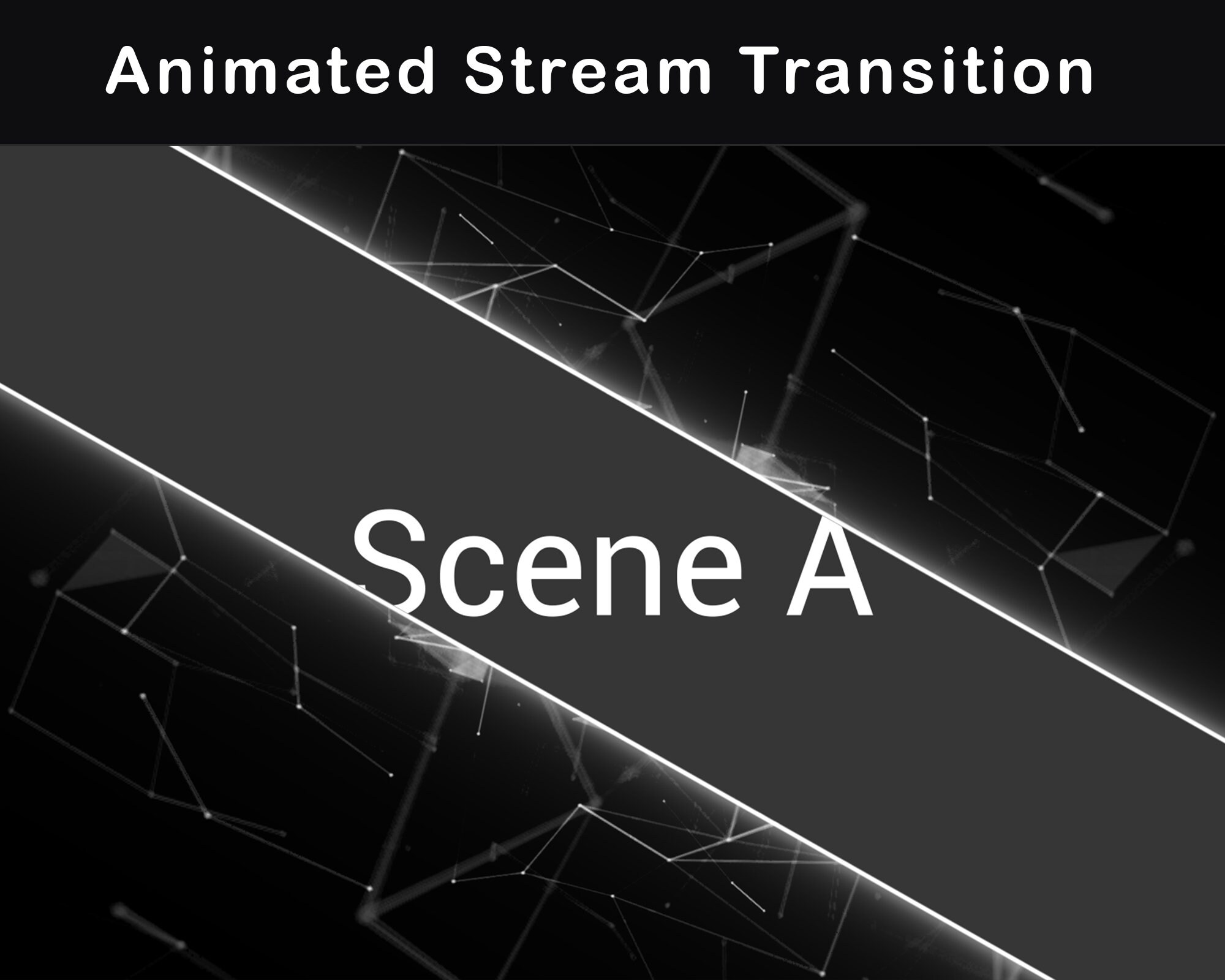 Black & White Neon Style Animated Stream Transition Twitch Stinger for ...