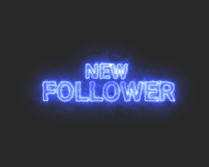 Animated Neon Twitch Stream Alerts Blue Neon New Follower, New Donation ...