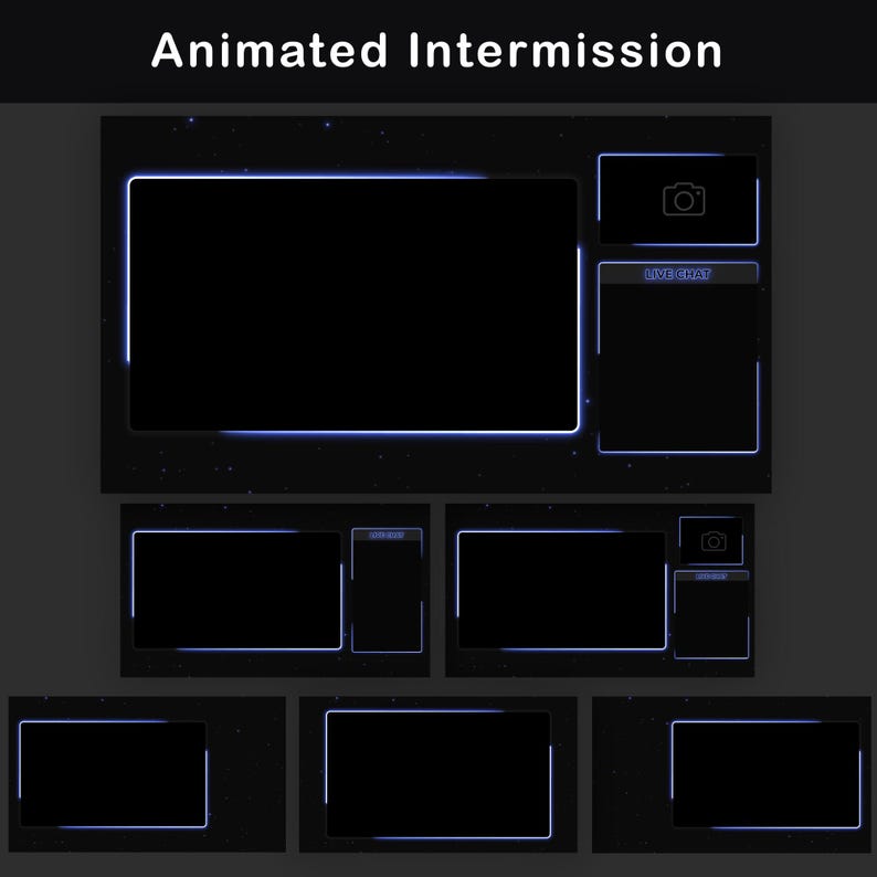 Minimalist Dark Twitch Overlay, Animated Stream Package for OBS ...