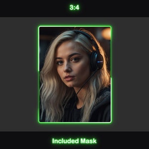 Animated Neon Green Webcam Overlays | Twitch Webcam Borders, Webcam ...